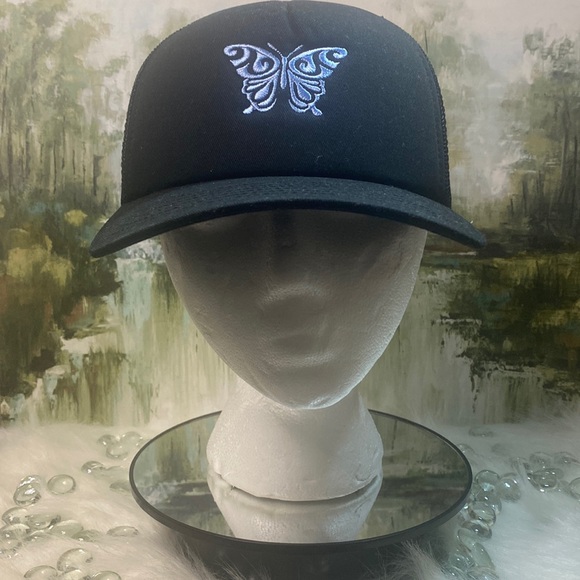 MAD Engine | Accessories | Nwot Mad Engine Black Baby Blue Hat | Poshmark